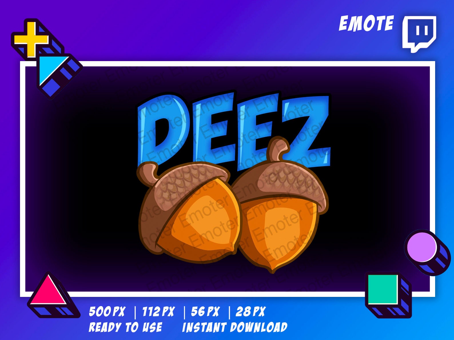 Twitch Emote Deez Nuts Funny Digital Art - Etsy