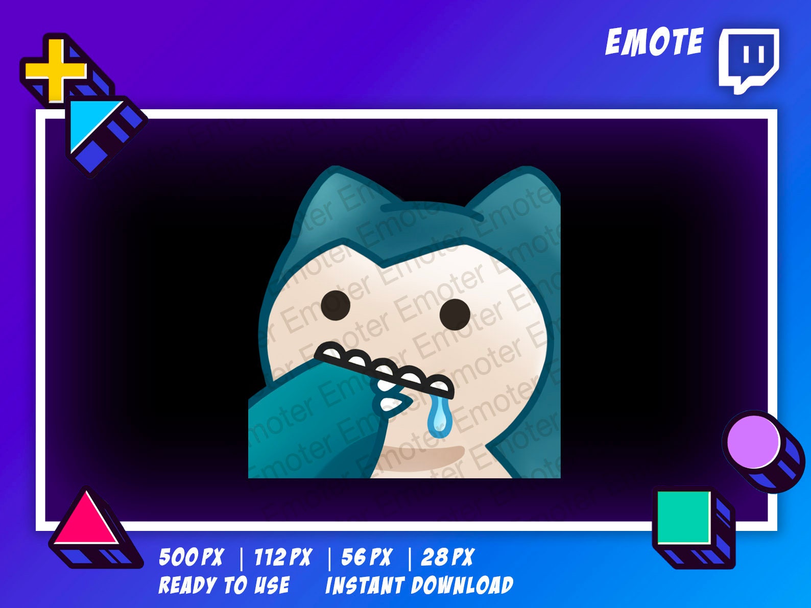 Twitch Emote - Snorlax Derp - Derpy Pokemon - Scarlet Violet Pokemon ...