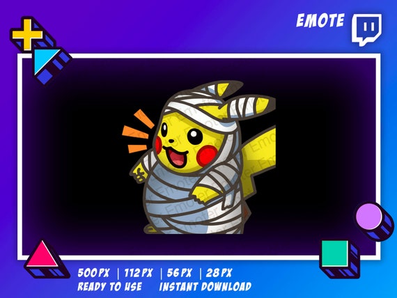 Twitch Pokemon Emote Pikachu Halloween Mummy Costume Cosplay - Etsy