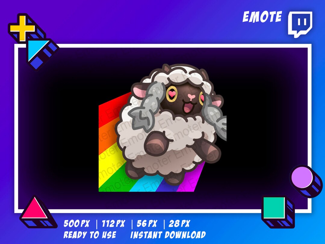 Twitch Pokemon Emote - Wooloo Rainbow - Pride Month - LGBTQ - Arceus ...
