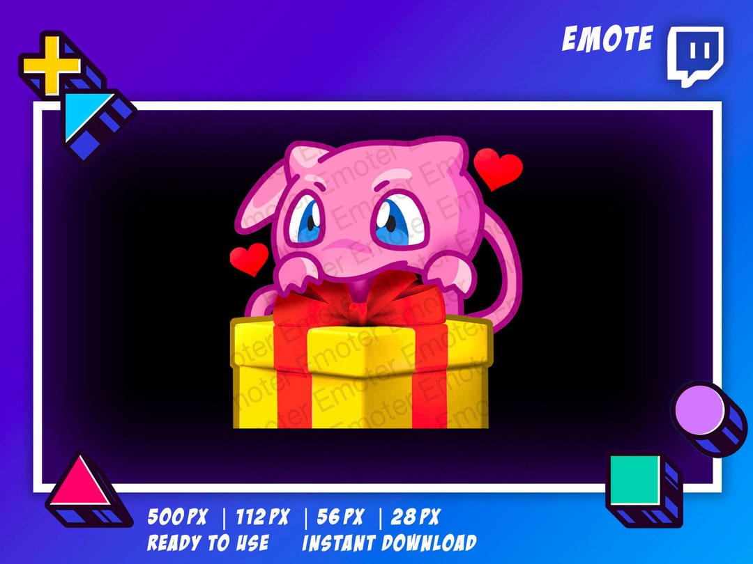 Twitch Emote - Mew Christmas Holiday Gift - Violet Scarlet Pokemon ...