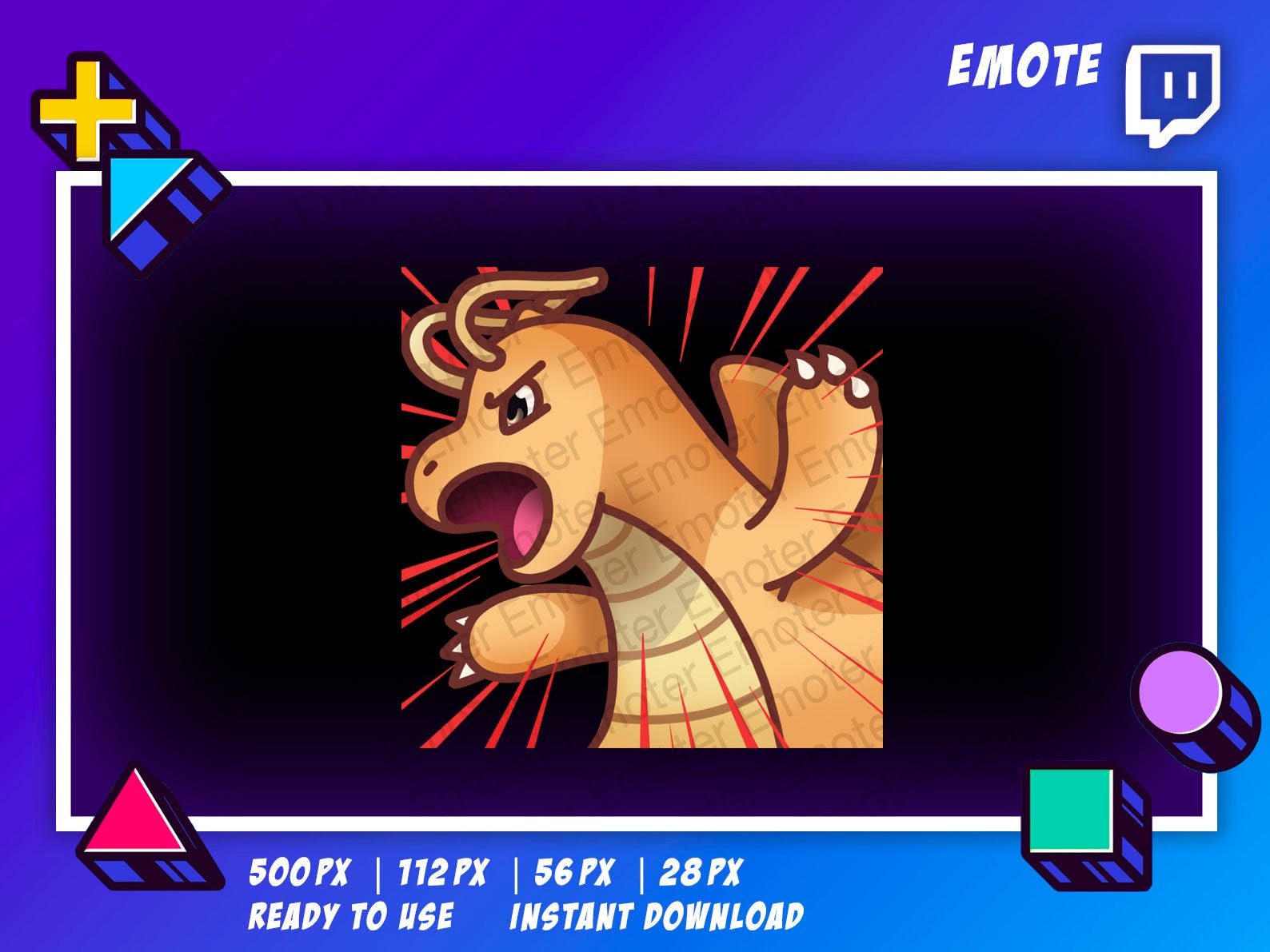 Twitch Pokemon Emote Dragonite Mad Angry Ban Scarlet - Etsy Israel