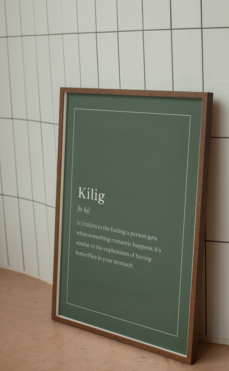 Kilig Definition Poster - Printable Digital Art for Home Decor in ...