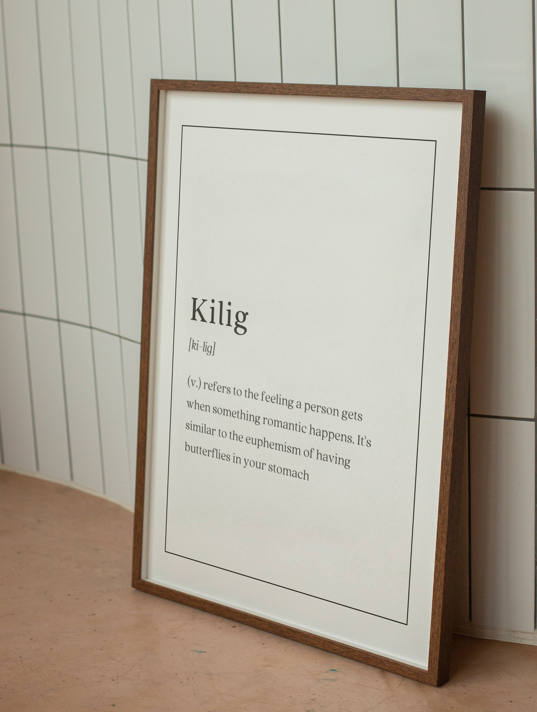 Kilig Definition Poster - Printable Digital Art for Home Decor in ...