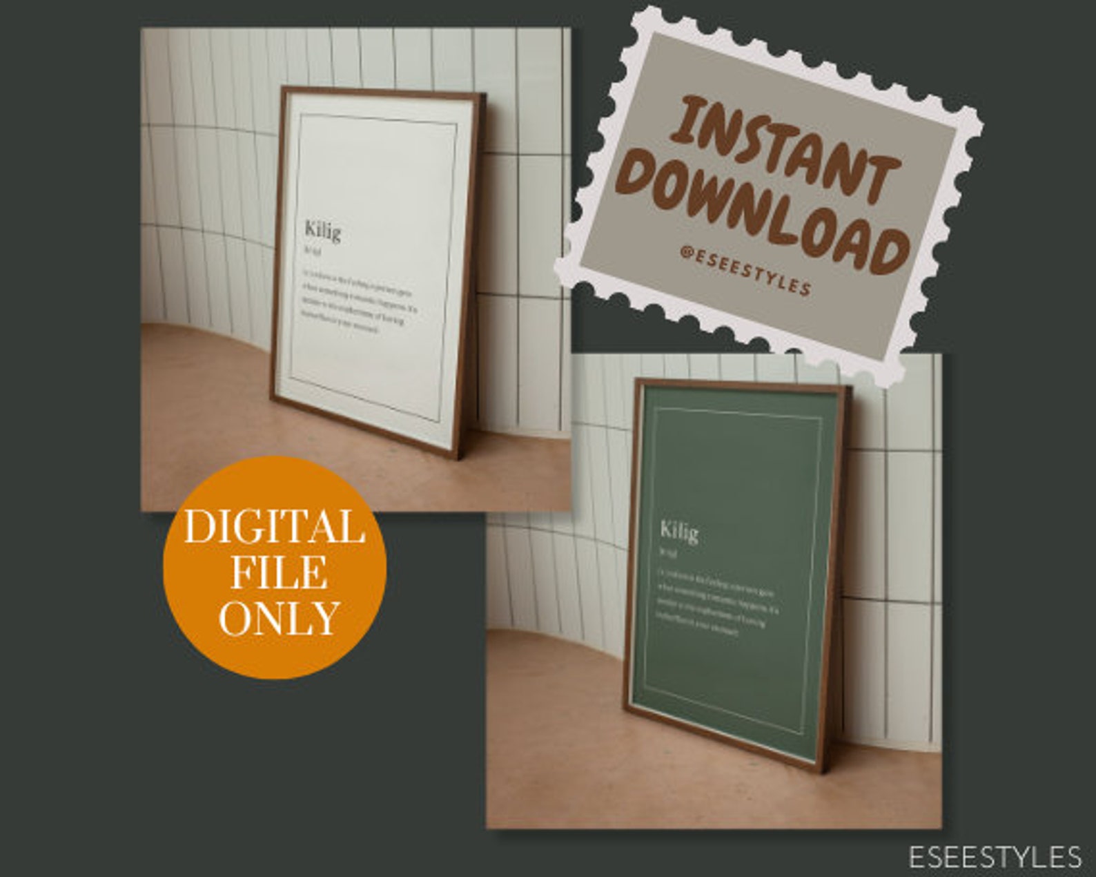 Kilig Definition Poster - Printable Digital Art for Home Decor in ...