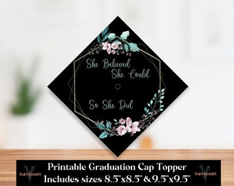 Grad Cap Topper Printable DIY Graduation Cap Decoration | Etsy