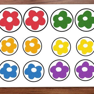 Flower Token Board With Rainbow Colors Digital Download Cute for Kids ...