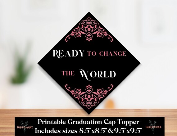 Grad Cap Topper Printable DIY Graduation Cap Decoration | Etsy