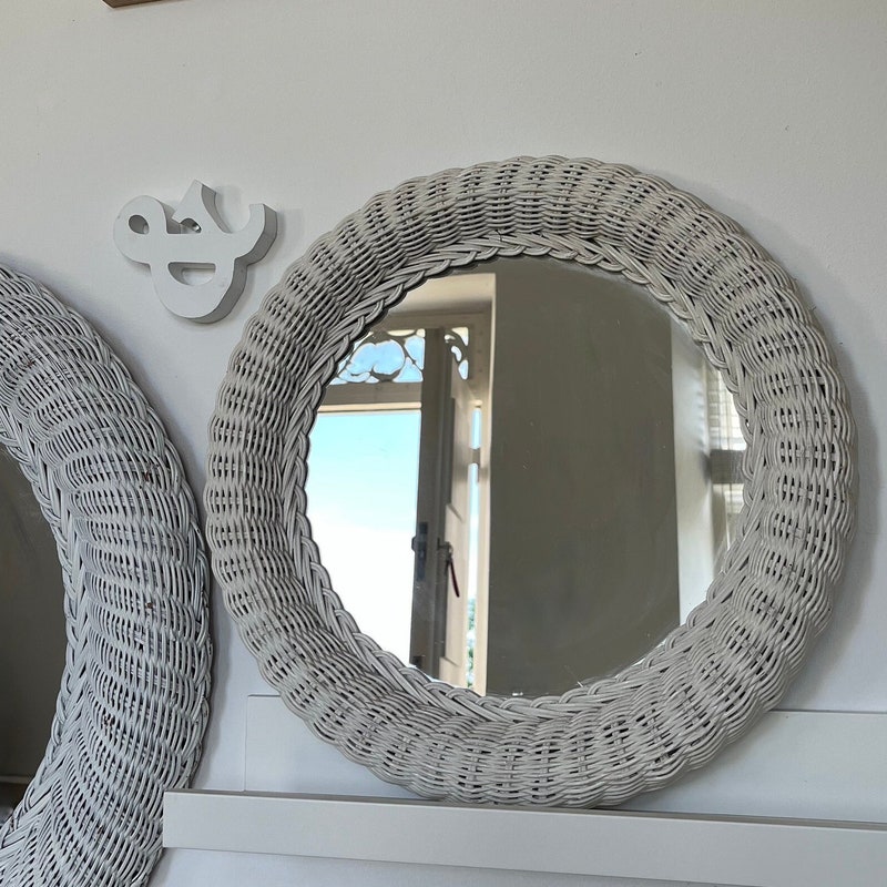 Rattan Mirror - Etsy