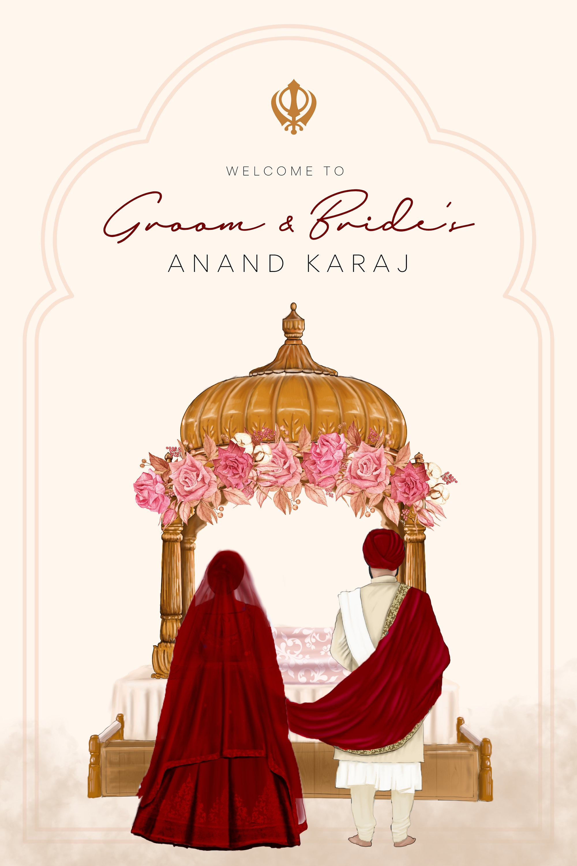 Sikh Anand Karaj - Indian Wedding Sign - Digital File - Etsy