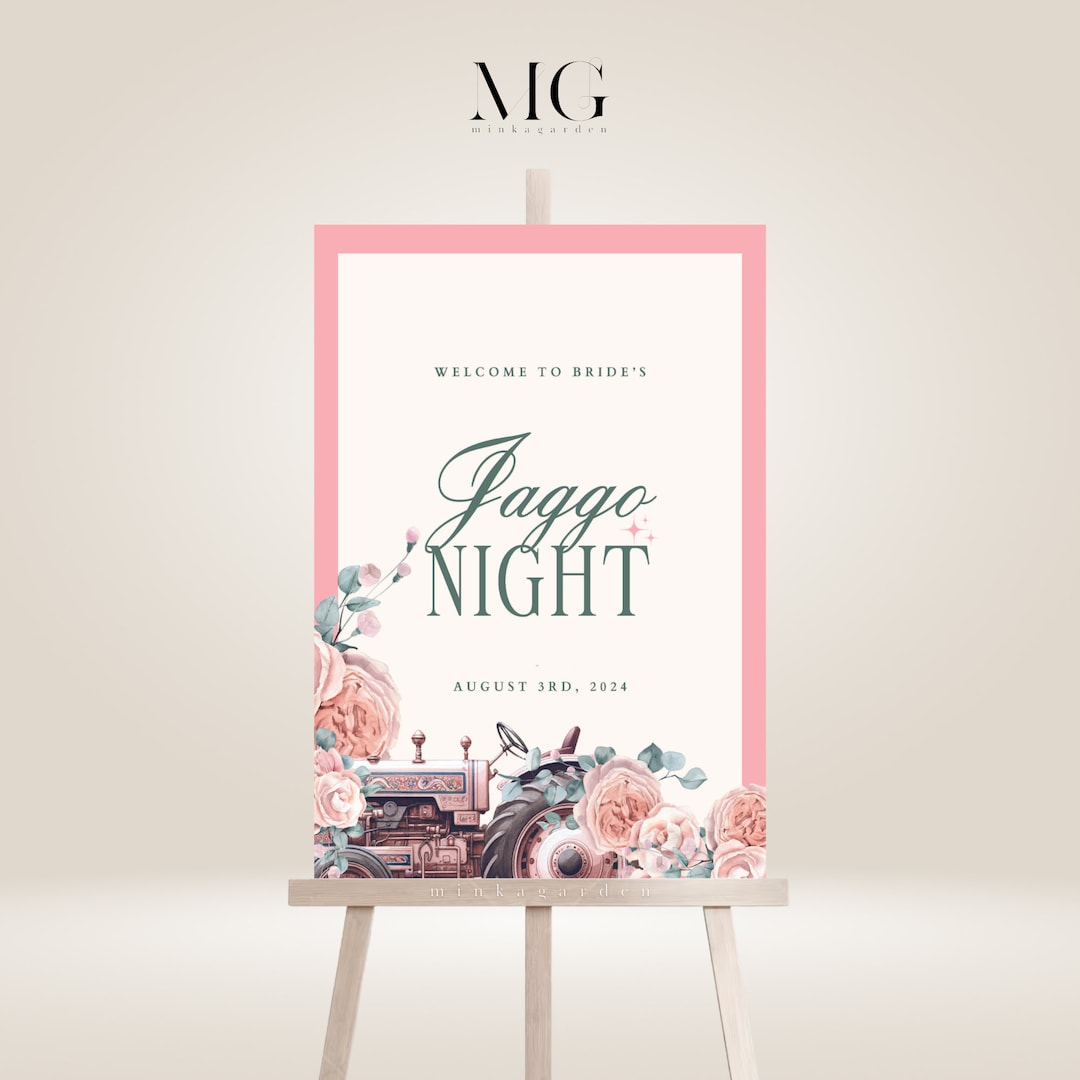 Jago Pre-event Sign - Sikh Indian Wedding Sign - Digital File - Etsy