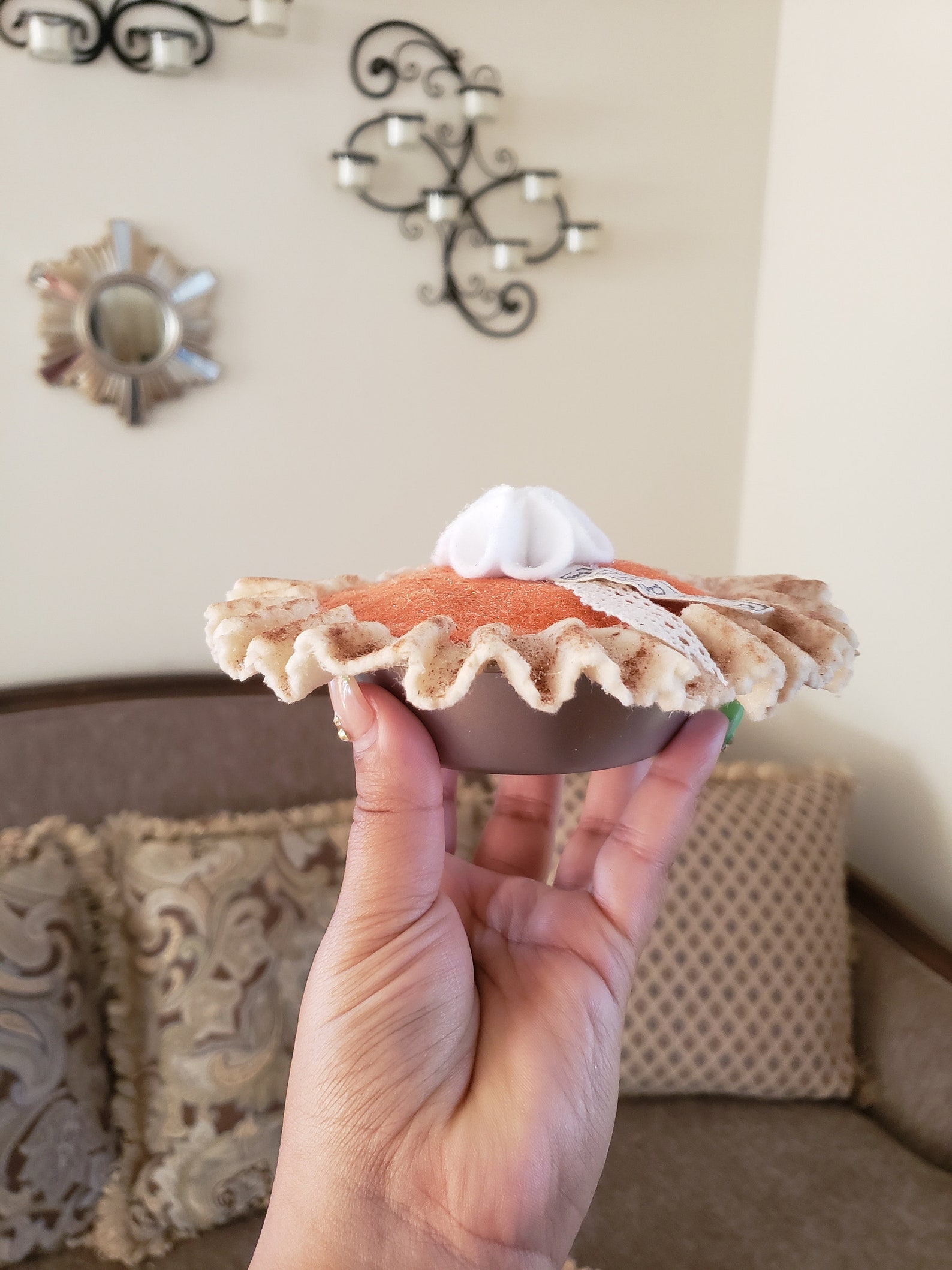 Fake Pumpkin Pie, Faux Pumpkin Pie, Faux Pie, Primitive Pie, Fake Bake ...