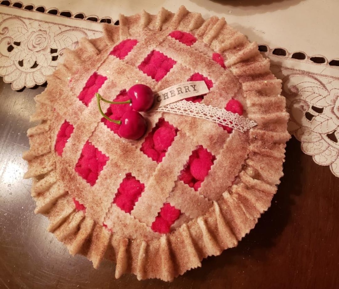 Fake Cherry Pie, Faux Pie, Primitive Pie, Cherry Pie, Fake Bake Pies ...