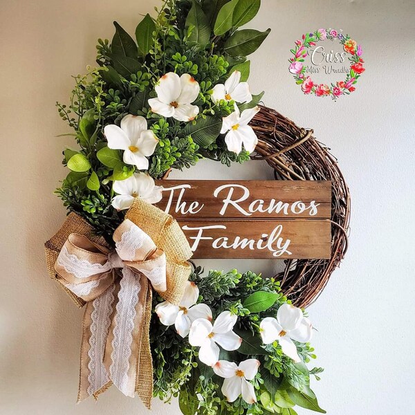 Family Name Wreath - Etsy