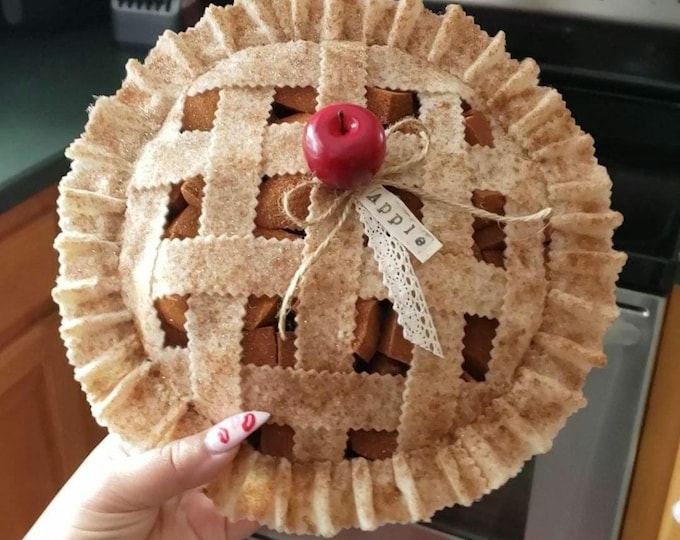 6" Faux Apple Pie/tray Decor-not Edible - Etsy