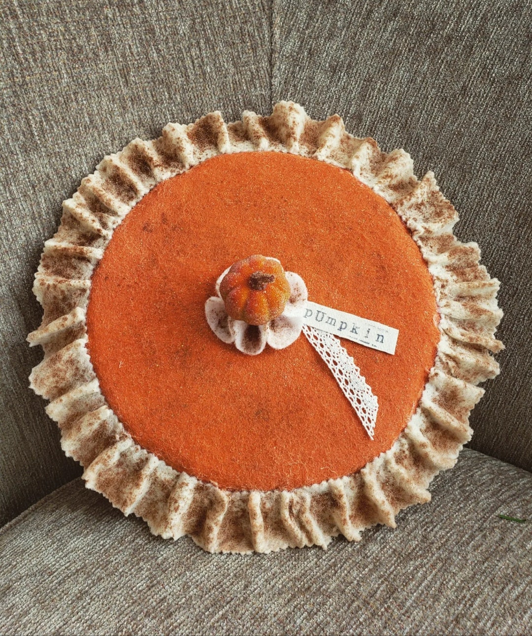 Fake Pumpkin Pie, Faux Pumpkin Pie, Faux Pie, Primitive Pie, Fake Bake ...