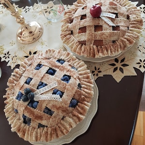 Fake Blueberry Pie, Faux Blueberry Pie, Faux Pie, Primitive Pie, Fake ...