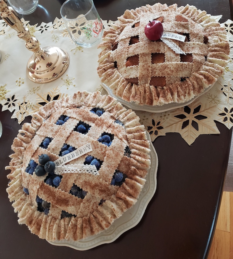 Fake Blueberry Pie, Faux Blueberry Pie, Faux Pie, Primitive Pie, Fake ...