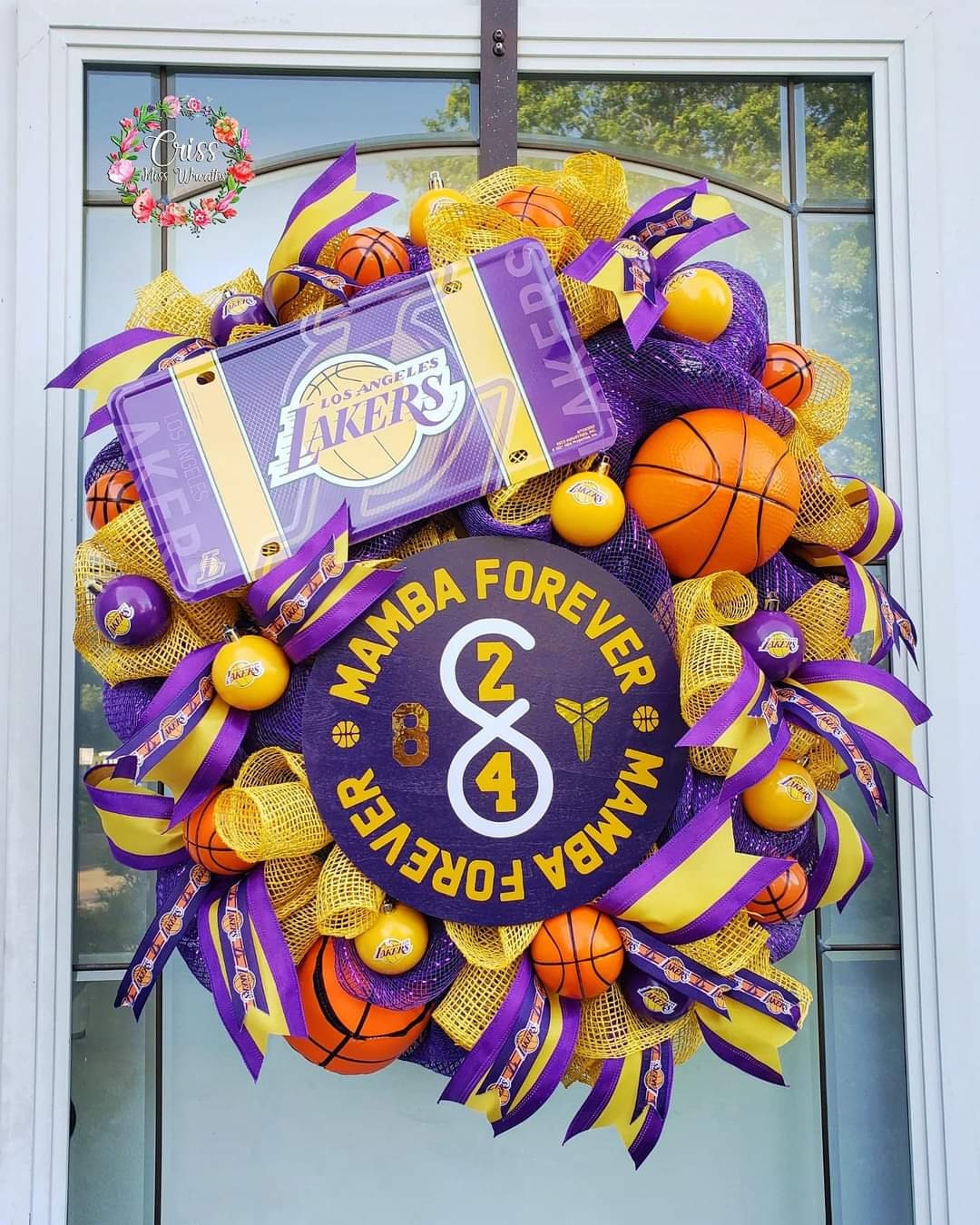 LA LAKERS WREATH, Kobe Bryant Wreath, Lakers Decor, Lakers Wreath ...