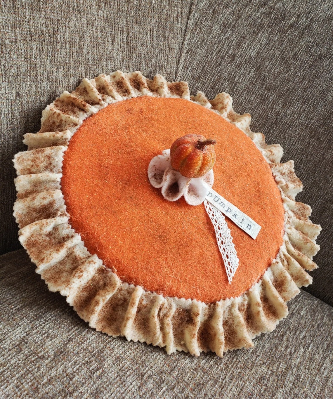Fake Pumpkin Pie, Faux Pumpkin Pie, Faux Pie, Primitive Pie, Fake Bake ...