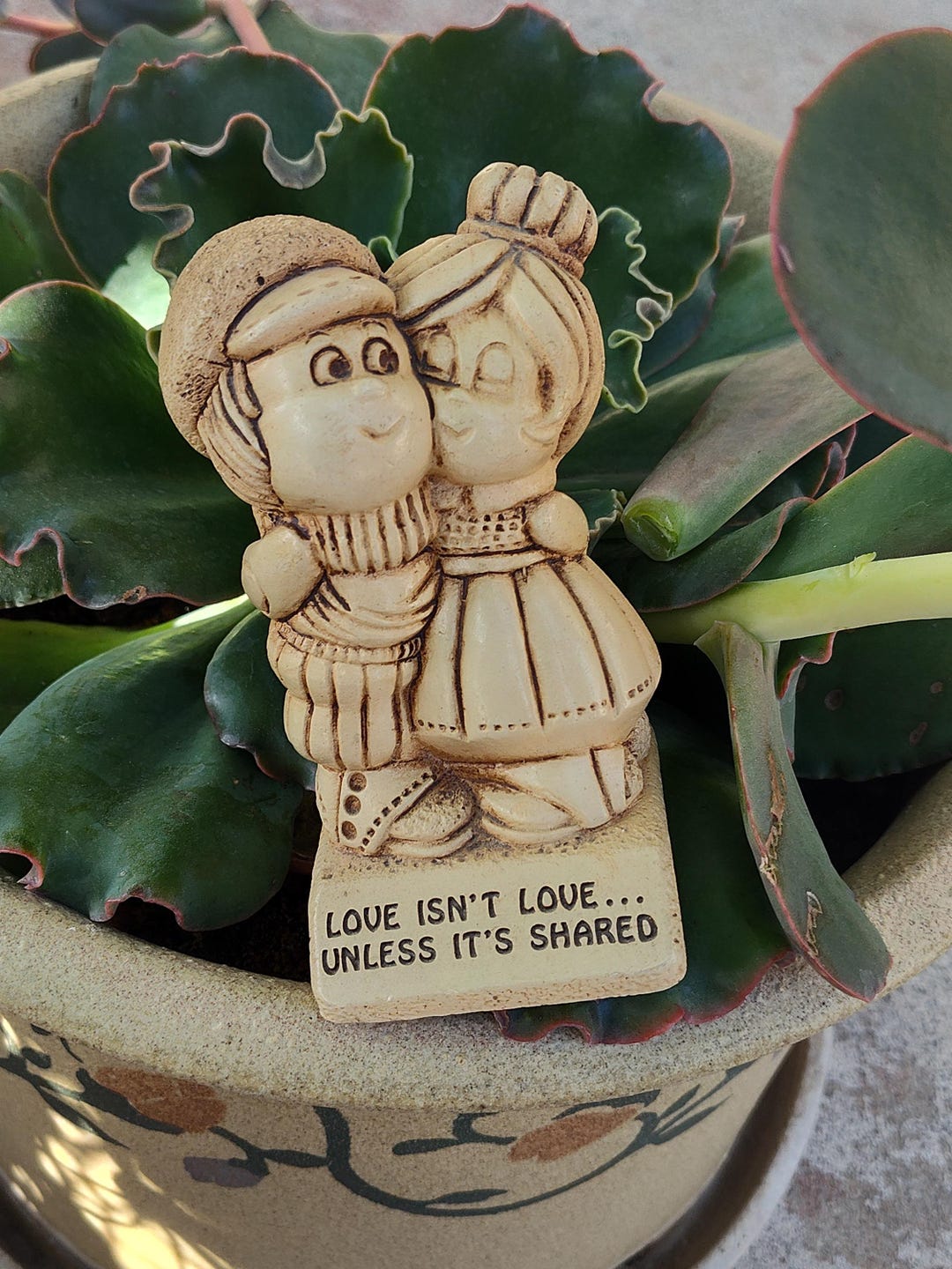 Vintage 70s MCM Paula LOVE Isn't Love Unless It's Shared Figurine 1973 ...