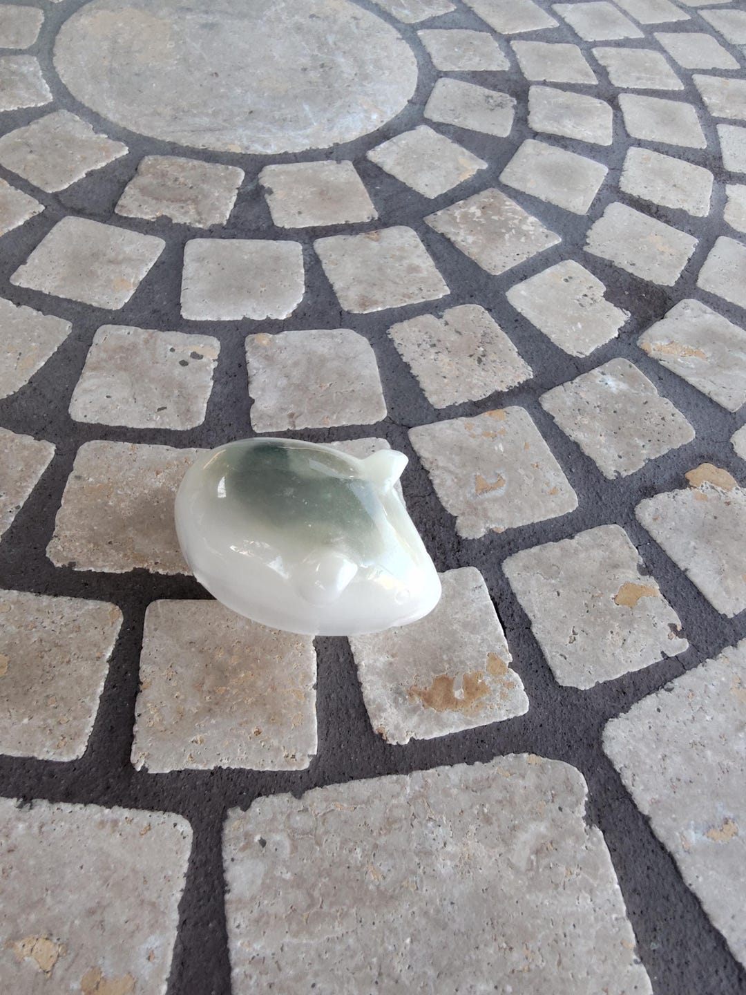 Vintage Stone Carved Mouse Figurine Mouse Knick Knack Translucent ...
