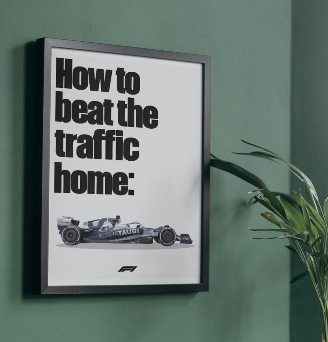 Alphatauri Formula 1 Race Car Poster Print Modern Motorsport Wall Art ...