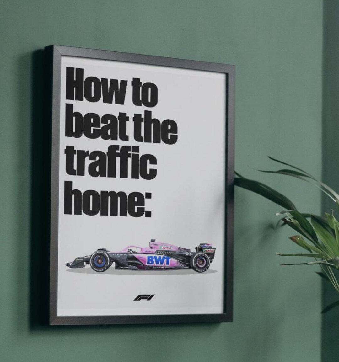 Alpine Formula 1 Race Car Poster Print Modern Motorsport Wall Art ...