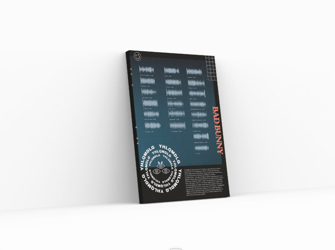Bad Bunny YHLQMDLG Waveform Poster - Etsy