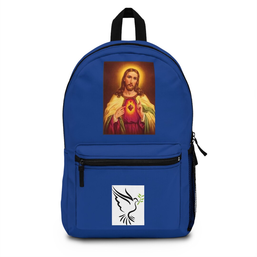 Sacred Heart of Jesus Backpack, Religious Rucksack, Christian School ...
