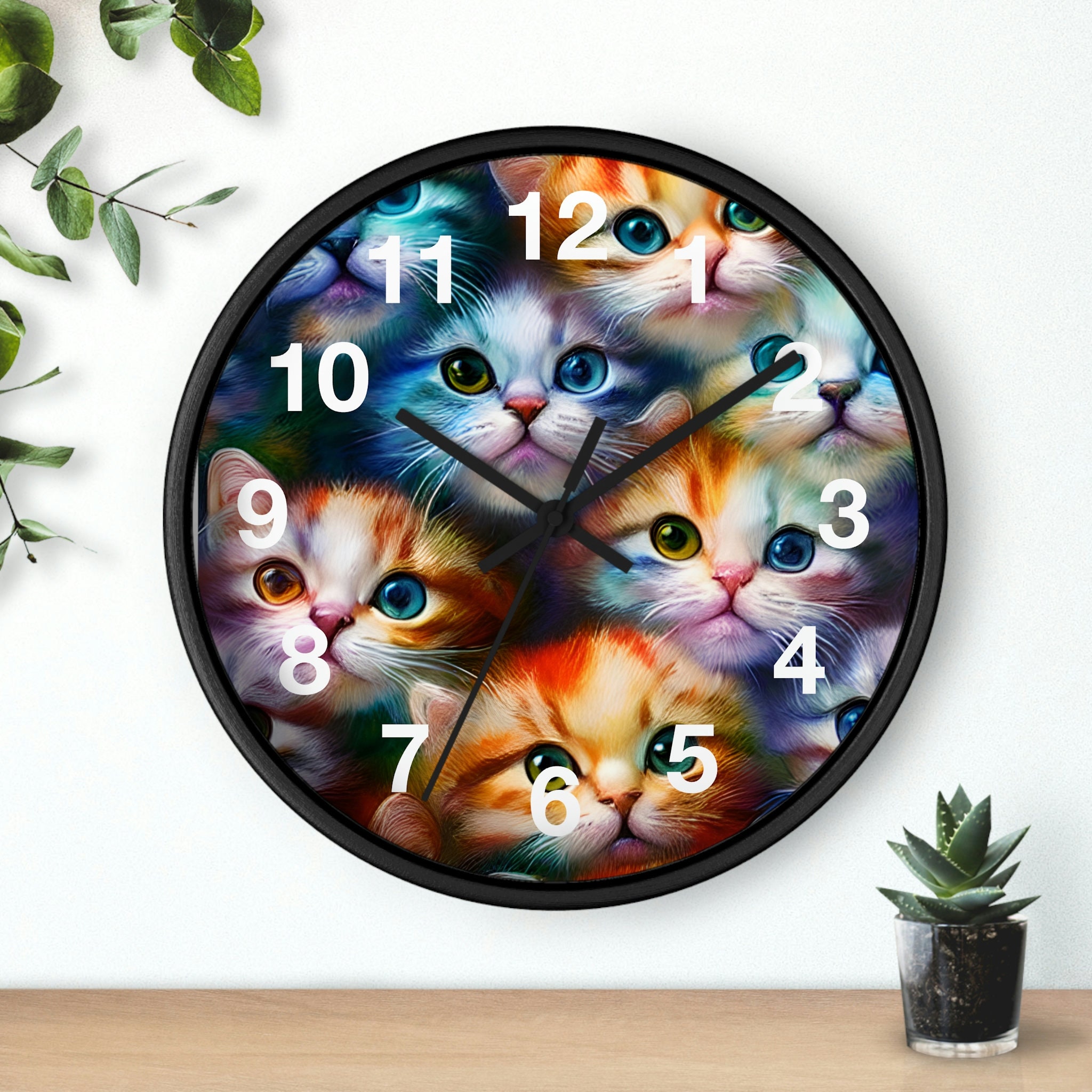 Cats Wall Clock - Etsy