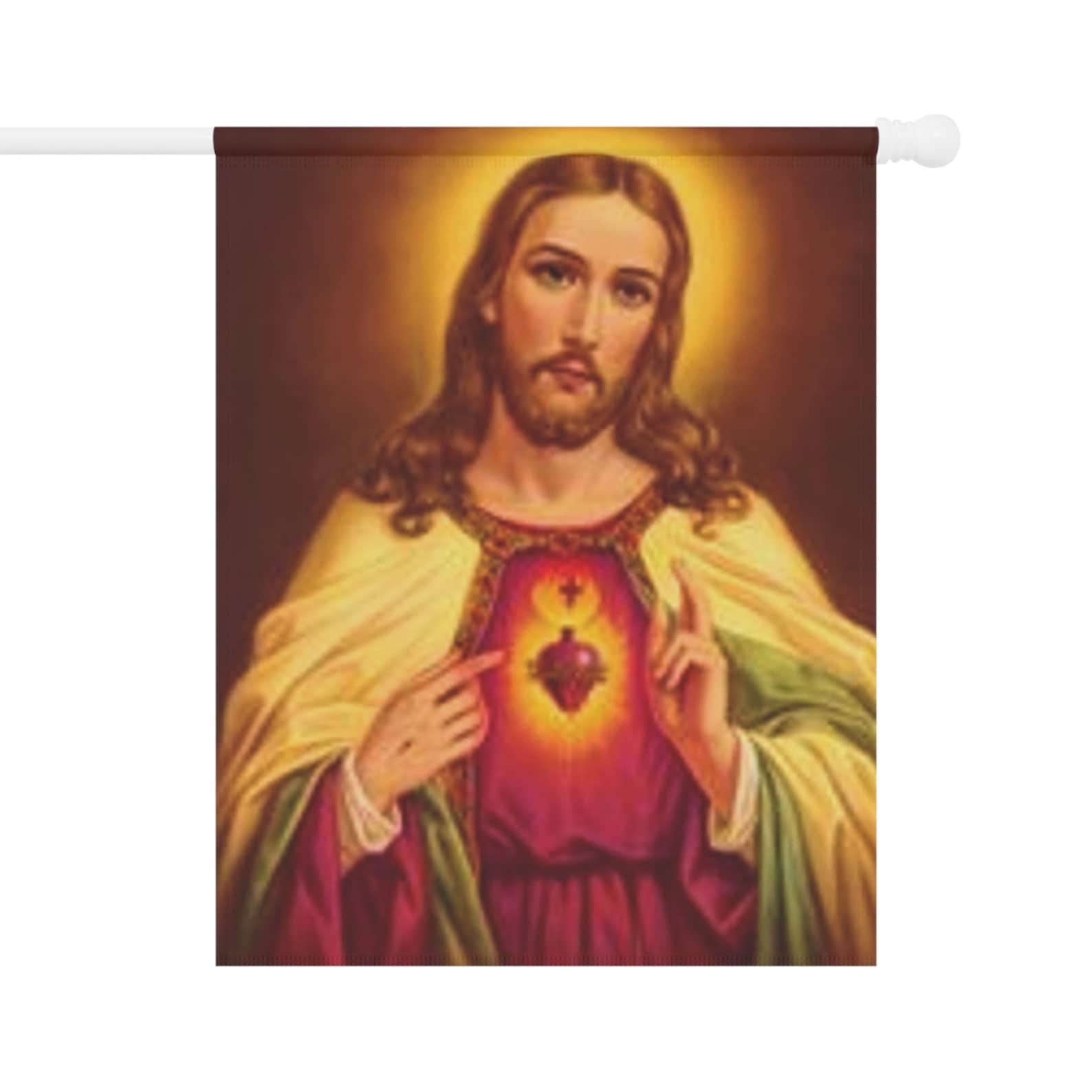 Sacred Heart of Jesus Flag - Etsy