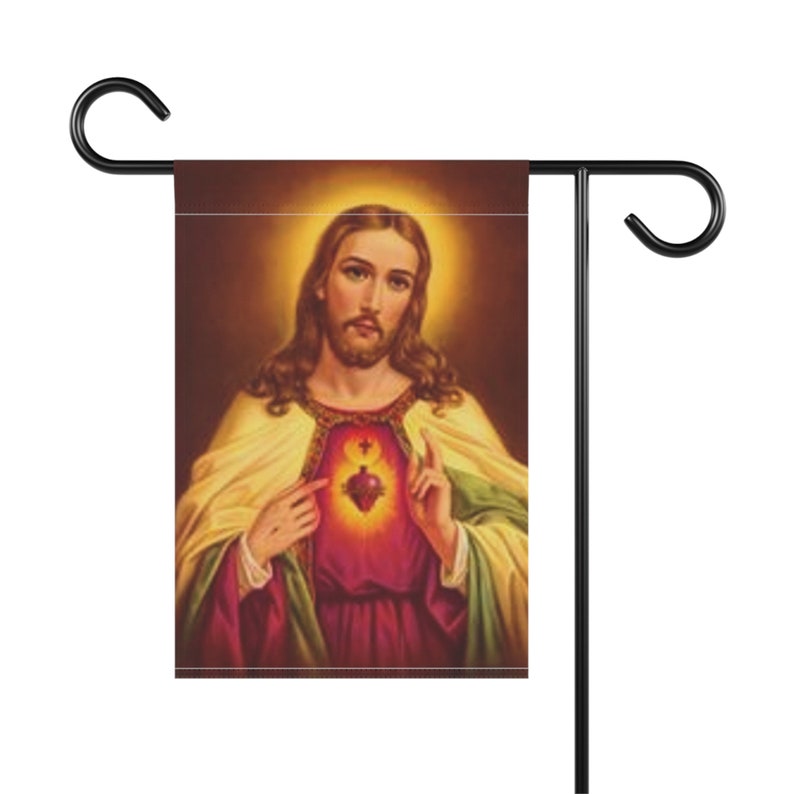 Sacred Heart of Jesus Flag - Etsy