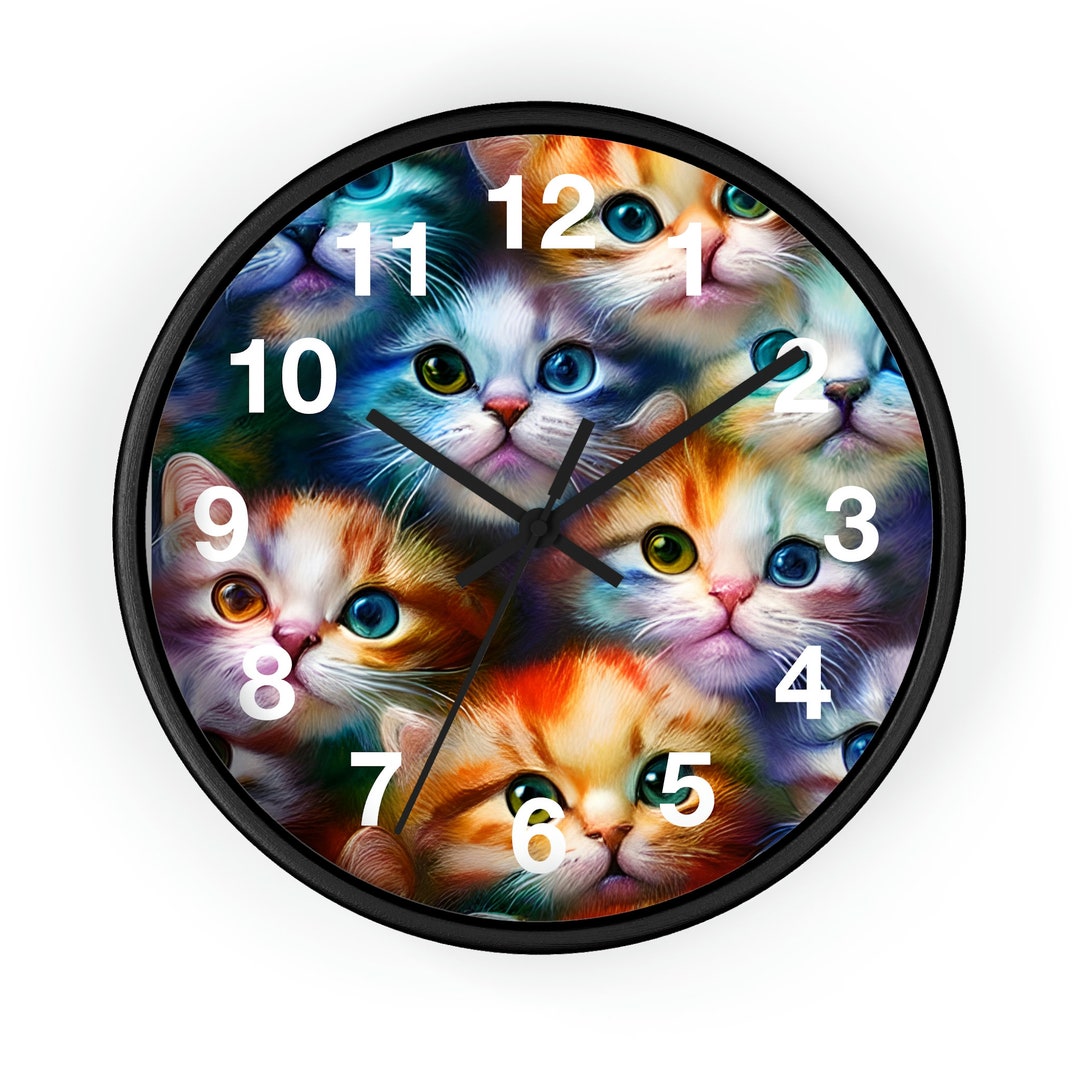 Cats Wall Clock - Etsy