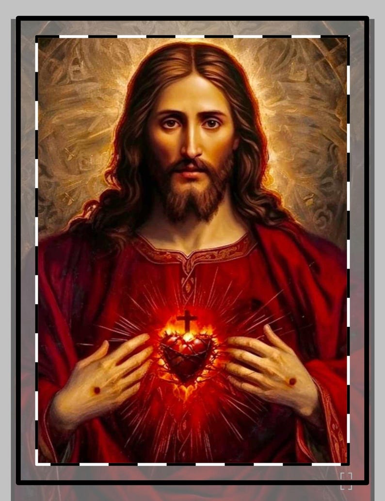 Sacred Heart of Jesus Custom Shape Magnets - Etsy