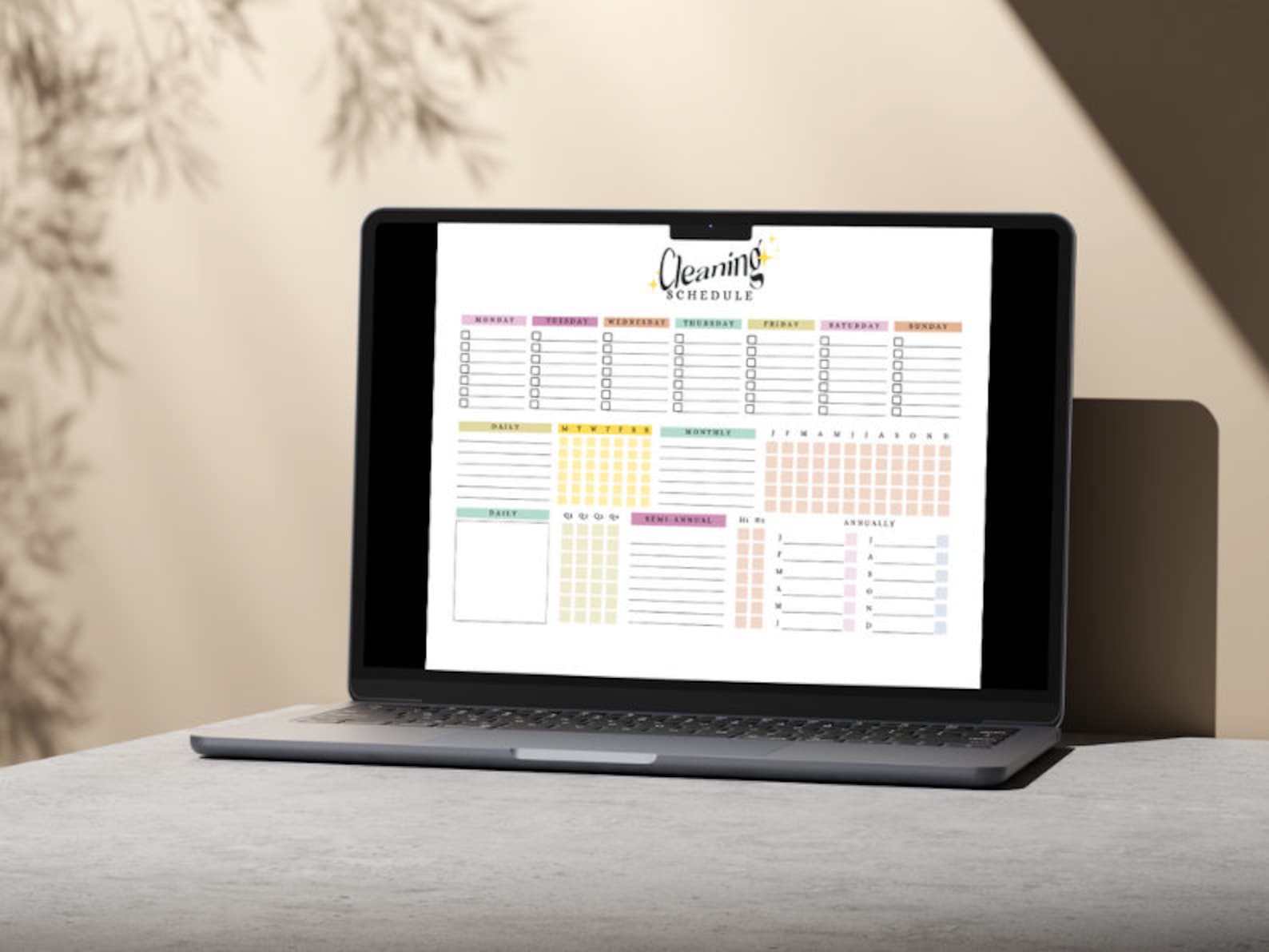 Editable Cleaning Schedule Printable, Monthly, Weekly, Yearly ...