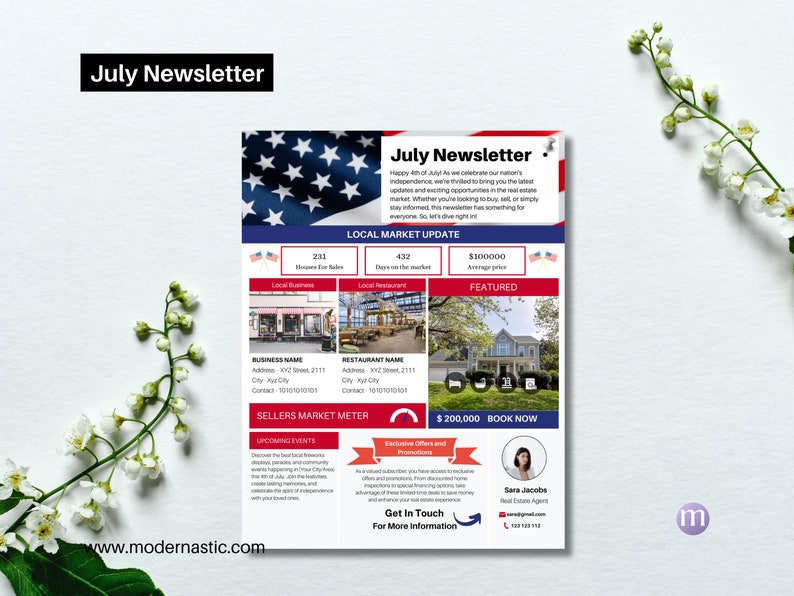 4th of July Real Estate Marketing 4th of July Real Estate - Etsy