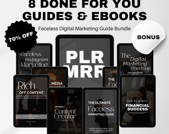 Ultimate Faceless Money Making MRR PLR Bundle Faceless Digital Marketer ...