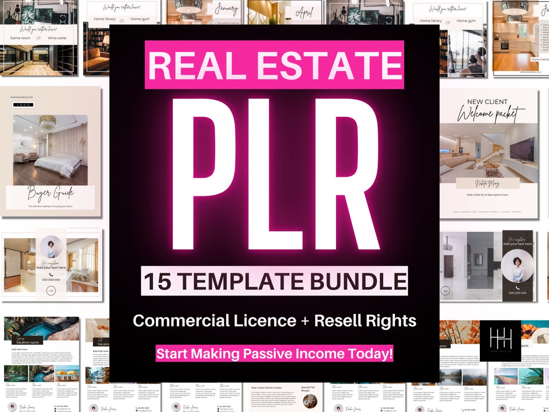 Resell Rights Real Estate PLR Bundle, Real Estate Plr, Plr Real Estate ...