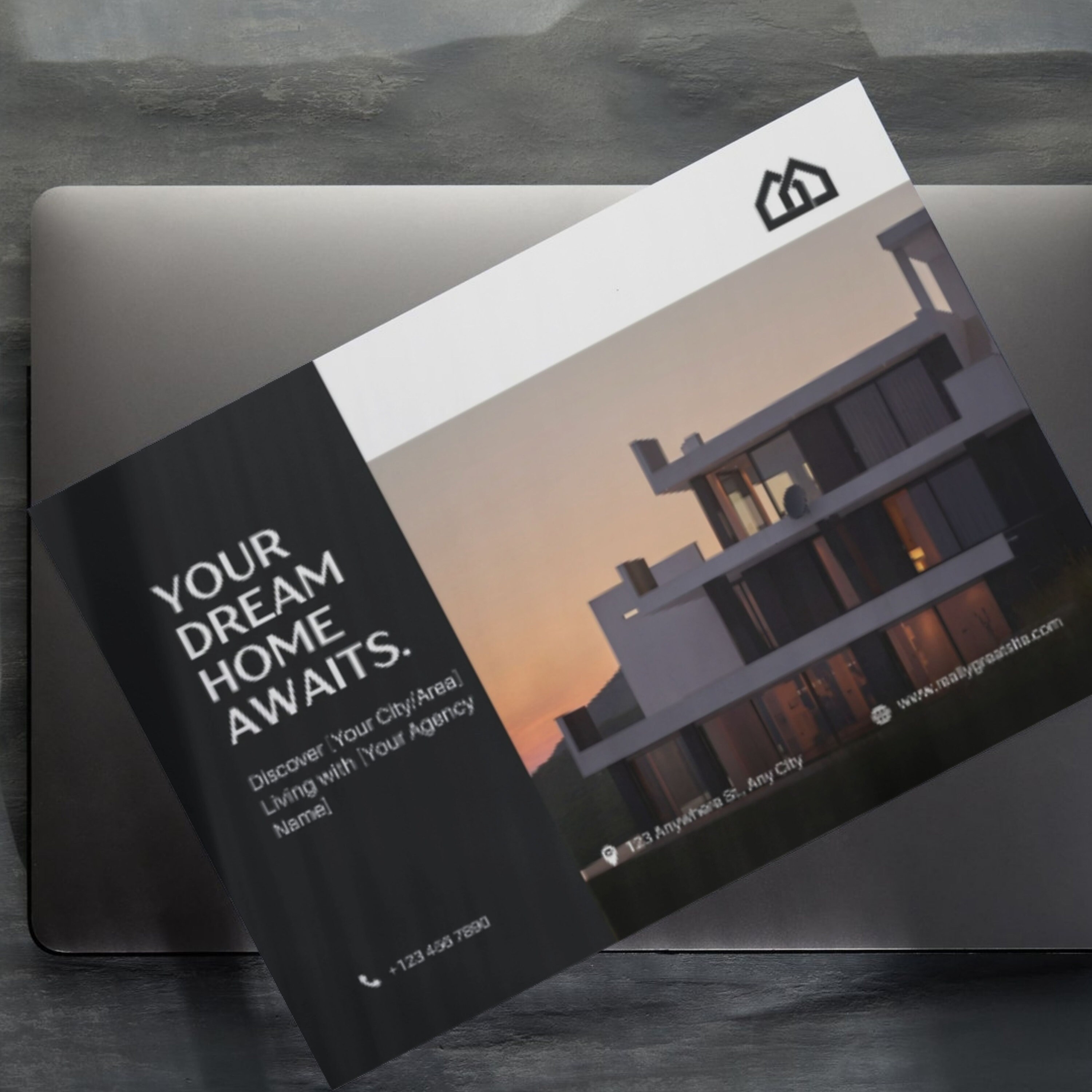 Luxury Real Estate Property Brochure Minimal Black & White Template in ...