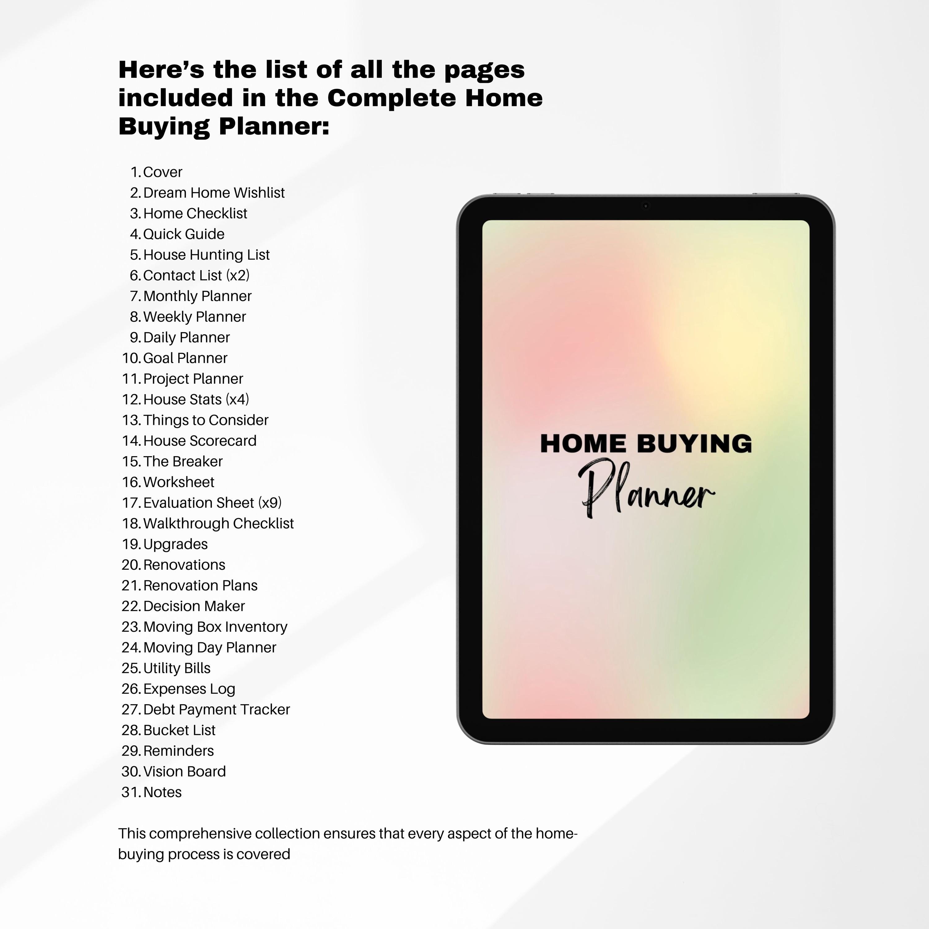 Home Buying Planner: First-time Homebuyers & Realtor Guide (44-page ...