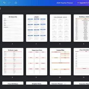 Teacher Planner 2024 and 2025 Printable Planner, Lesson Plan ...