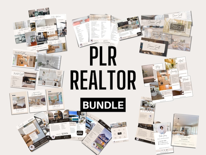 Real Estate PLR Template Bundle: Canva Buyer & Seller Guides - Etsy