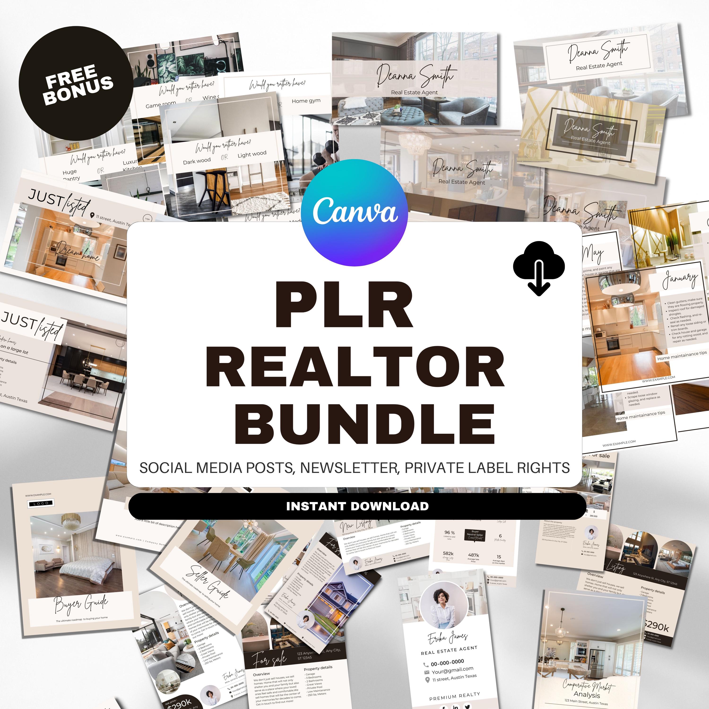 Real Estate Marketing Templates, Real Estate Template Bundle, Canva ...