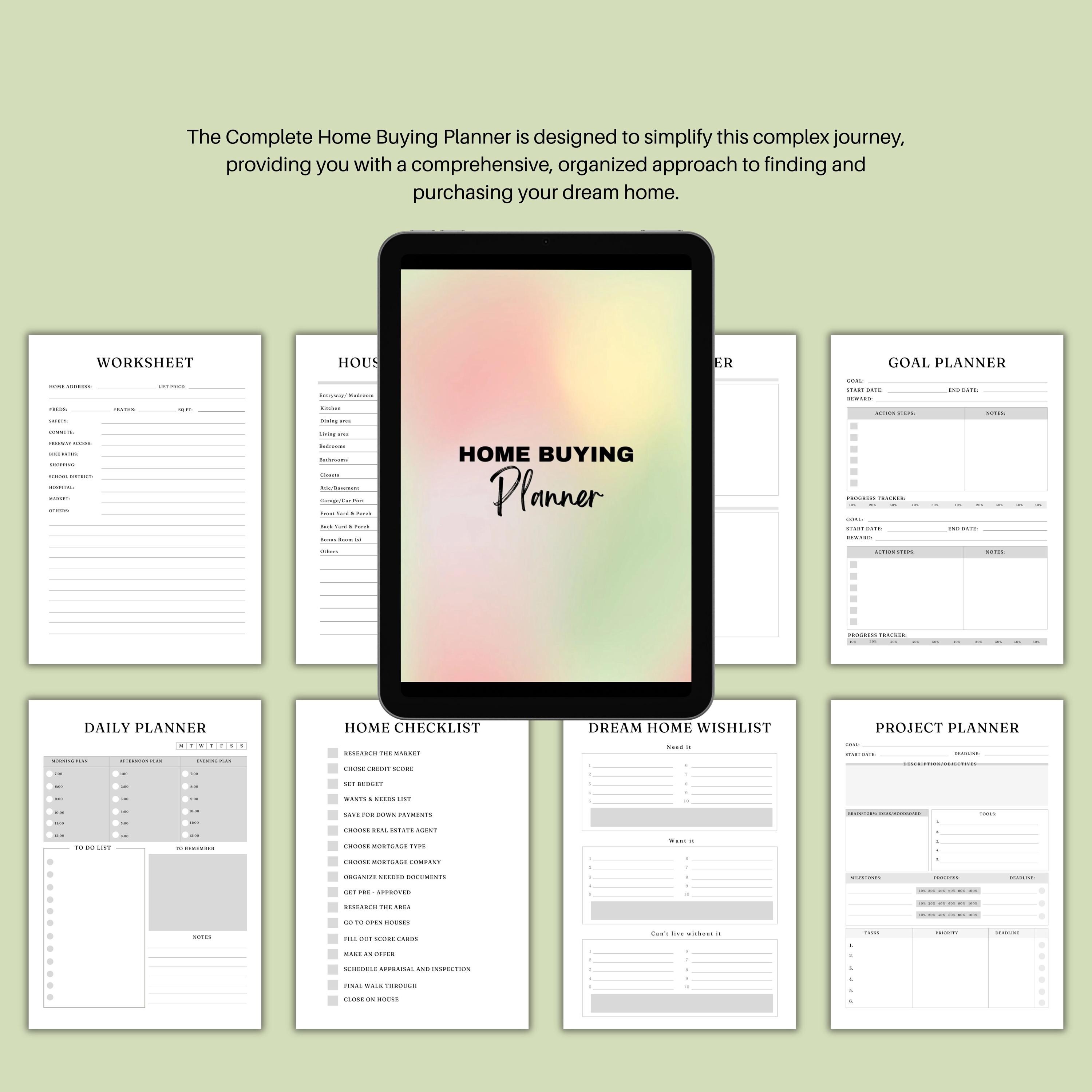 Home Buying Planner: First-time Homebuyers & Realtor Guide (44-page ...