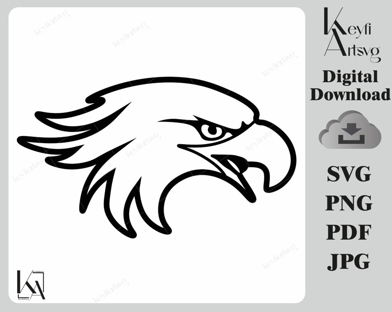 Eagle Mascot Svg American Eagle Svg Head of Eagle Svg - Etsy