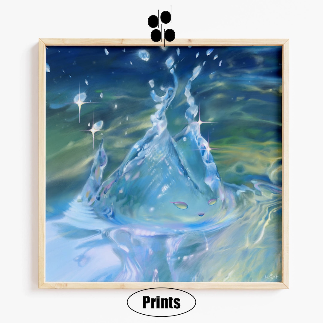 Y2K Art Prints, Cleancore Art Prints, Original Art Poster, Water Splash ...