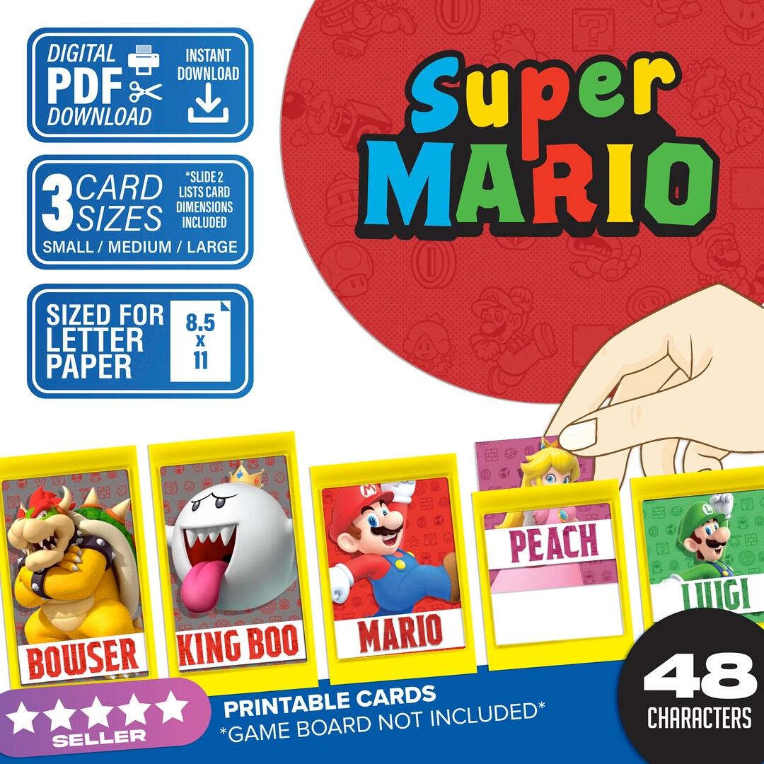 Super Mario Guessing Game Digital Download Mario Luigi Bowser Themed ...