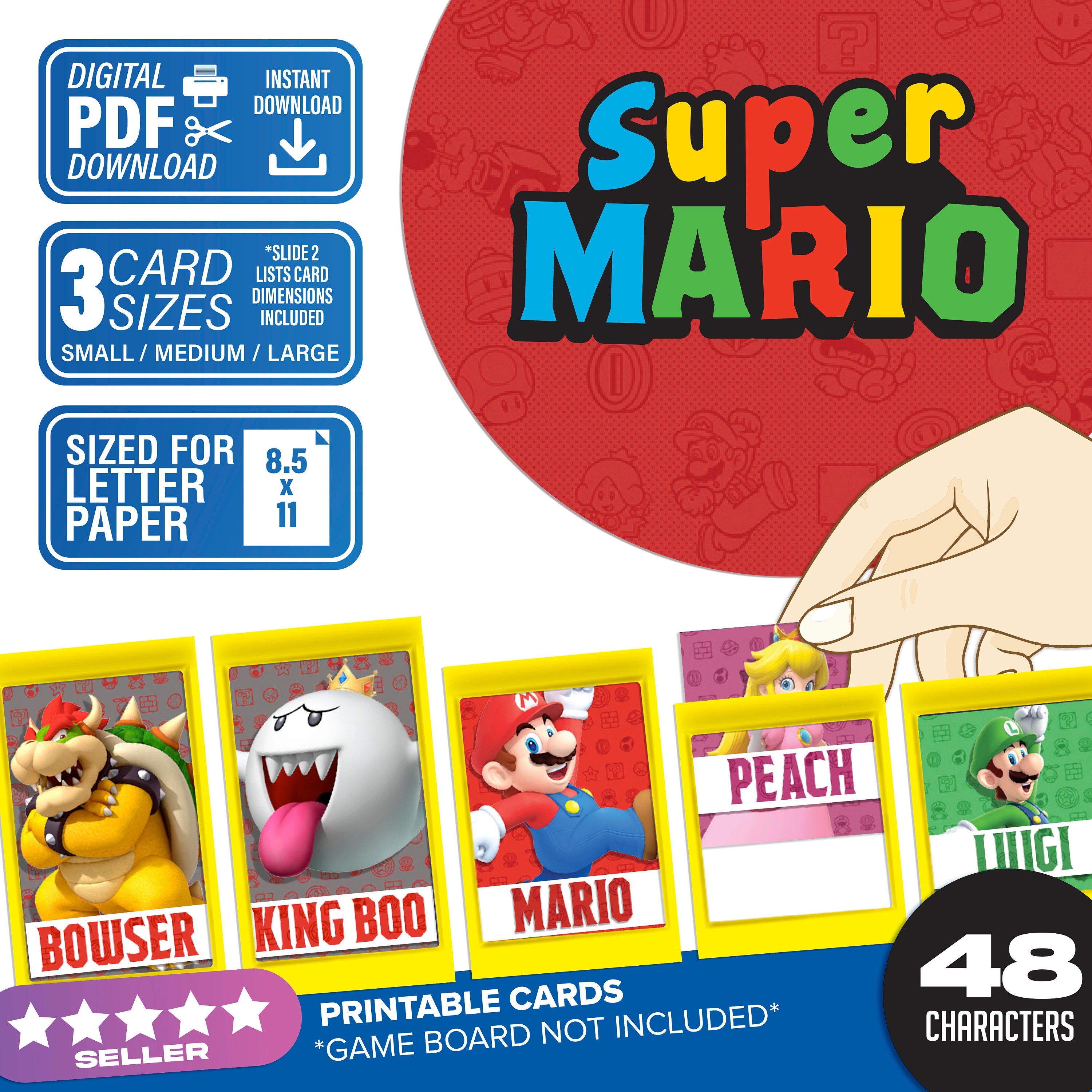 Super Mario Guessing Game | Digital Download | Mario Luigi Bowser ...