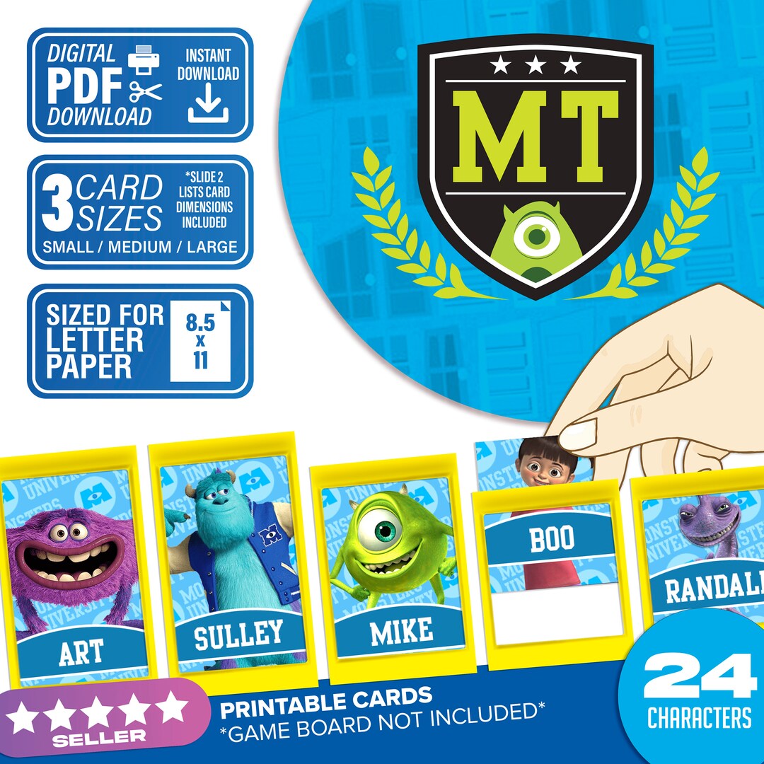 Monsters Time Guessing Game | Digital Download | Monster Themed Cards ...